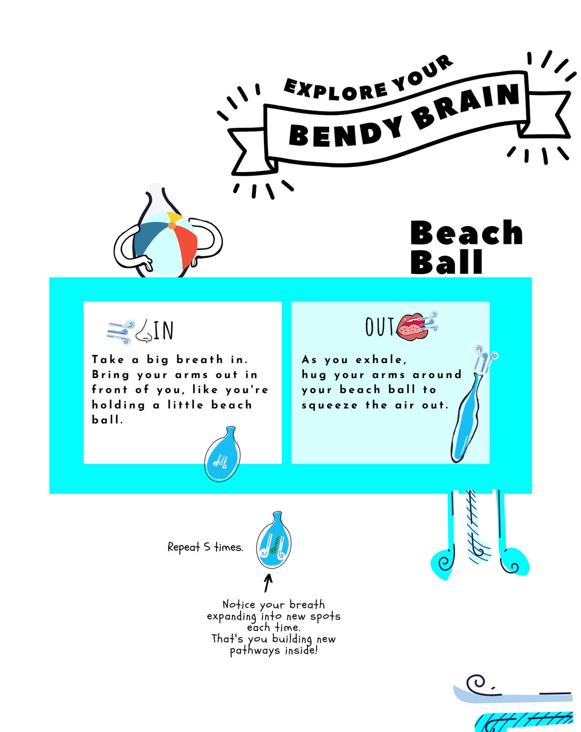 Breathing Exercise Visuals for Kids - Printable Calming Techniques - Etsy