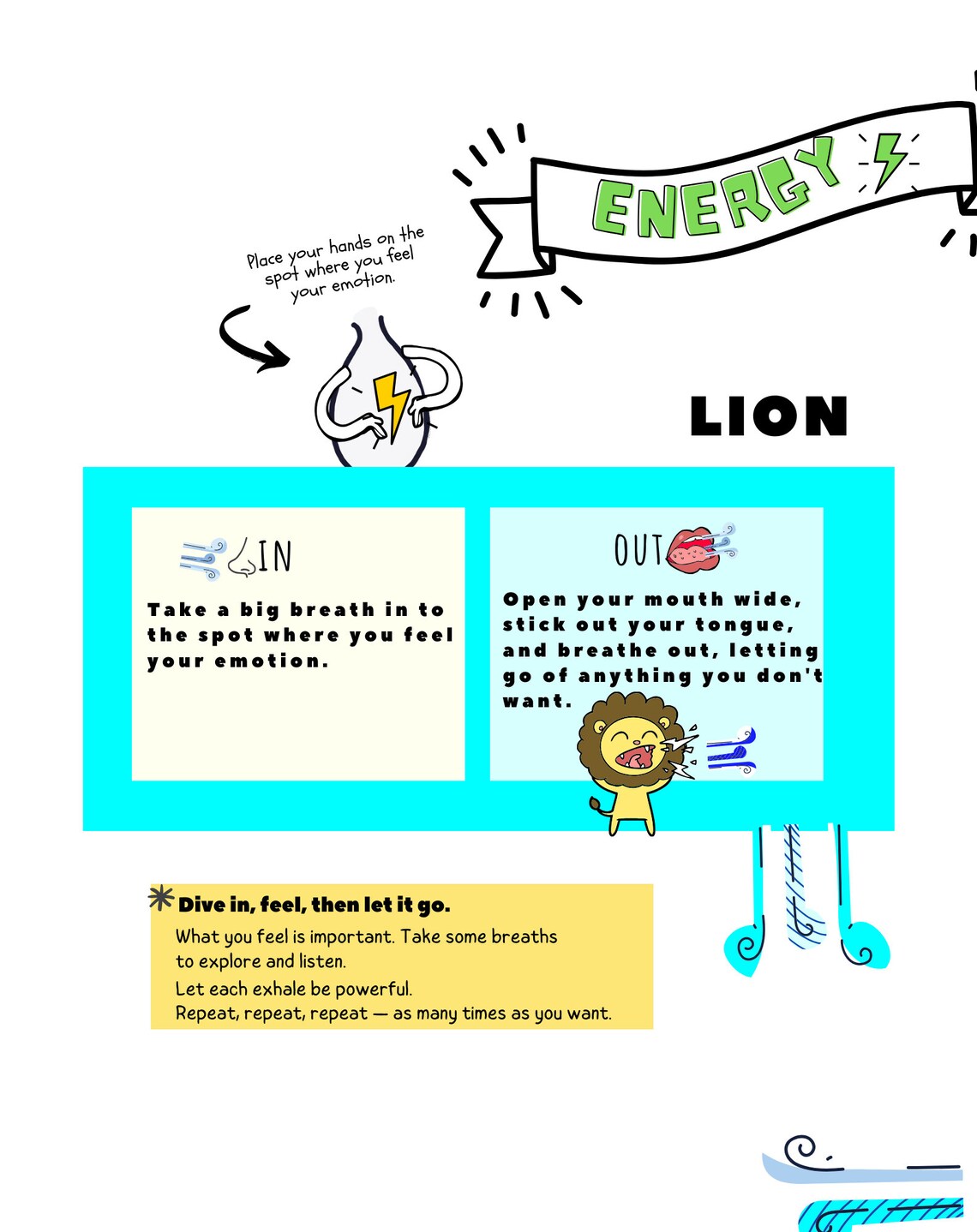 Breathing Exercise Visuals for Kids - Printable Calming Techniques - Etsy