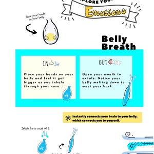 Breathing Exercise Visuals for Kids - Printable Calming Techniques - Etsy