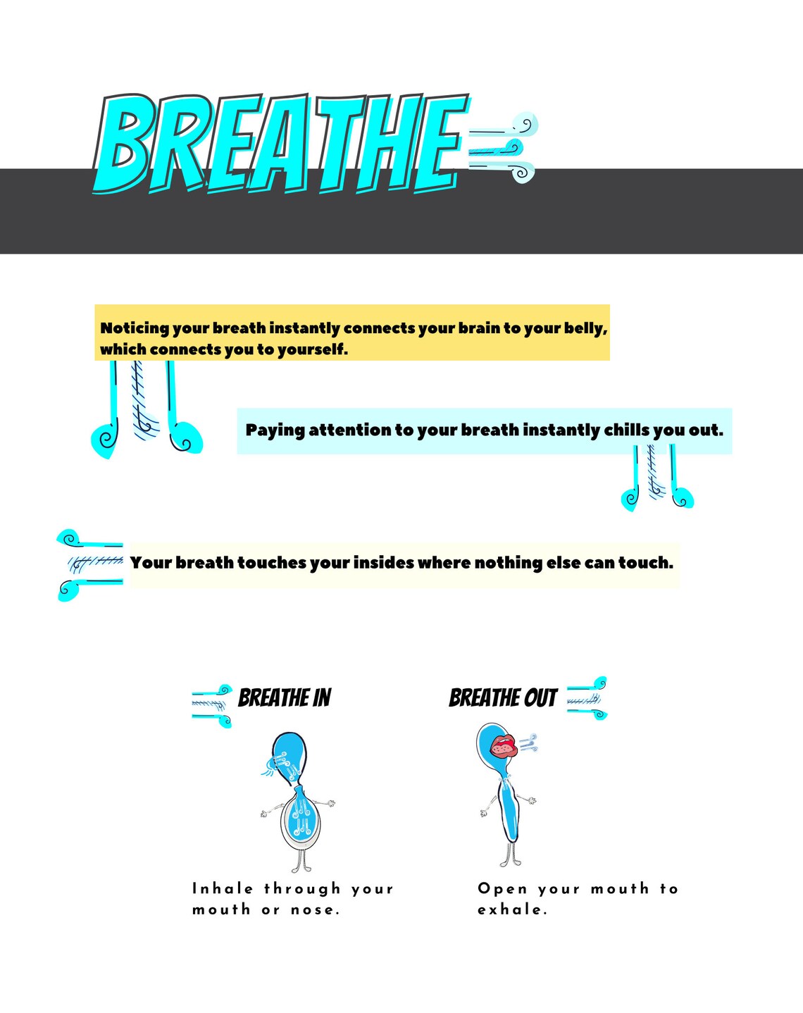 Breathing Exercise Visuals for Kids - Printable Calming Techniques - Etsy