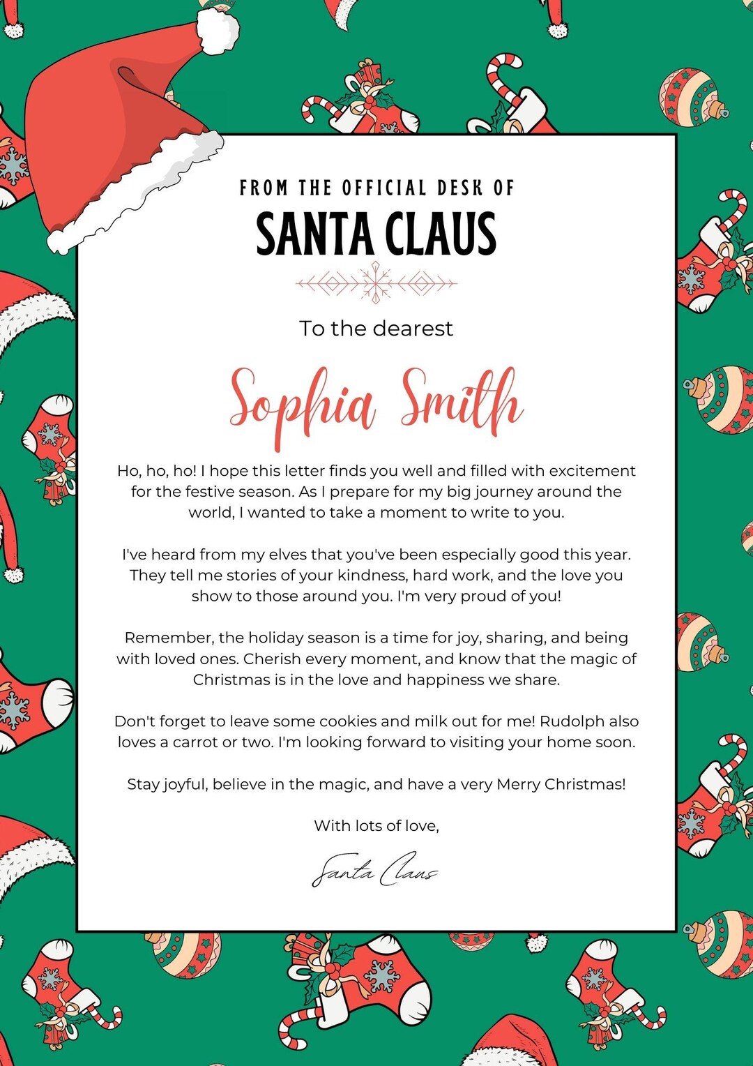 Holiday Bundle | Letter From Santa, Letter to Santa With Wishlist, Nice ...