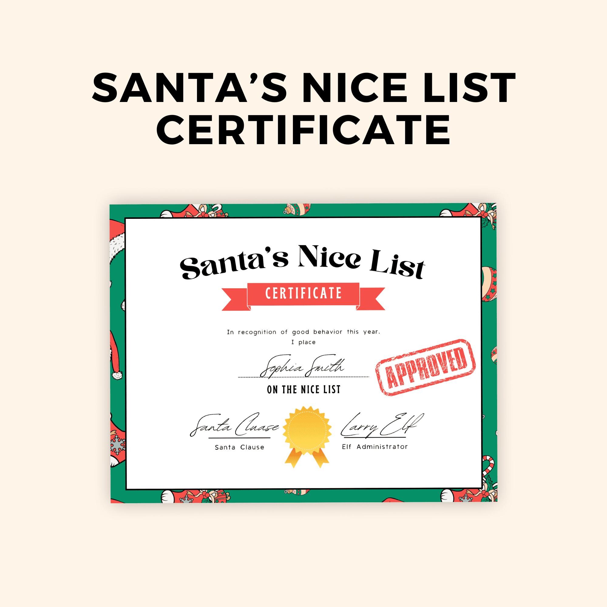 Holiday Bundle | Letter From Santa, Letter to Santa With Wishlist, Nice ...