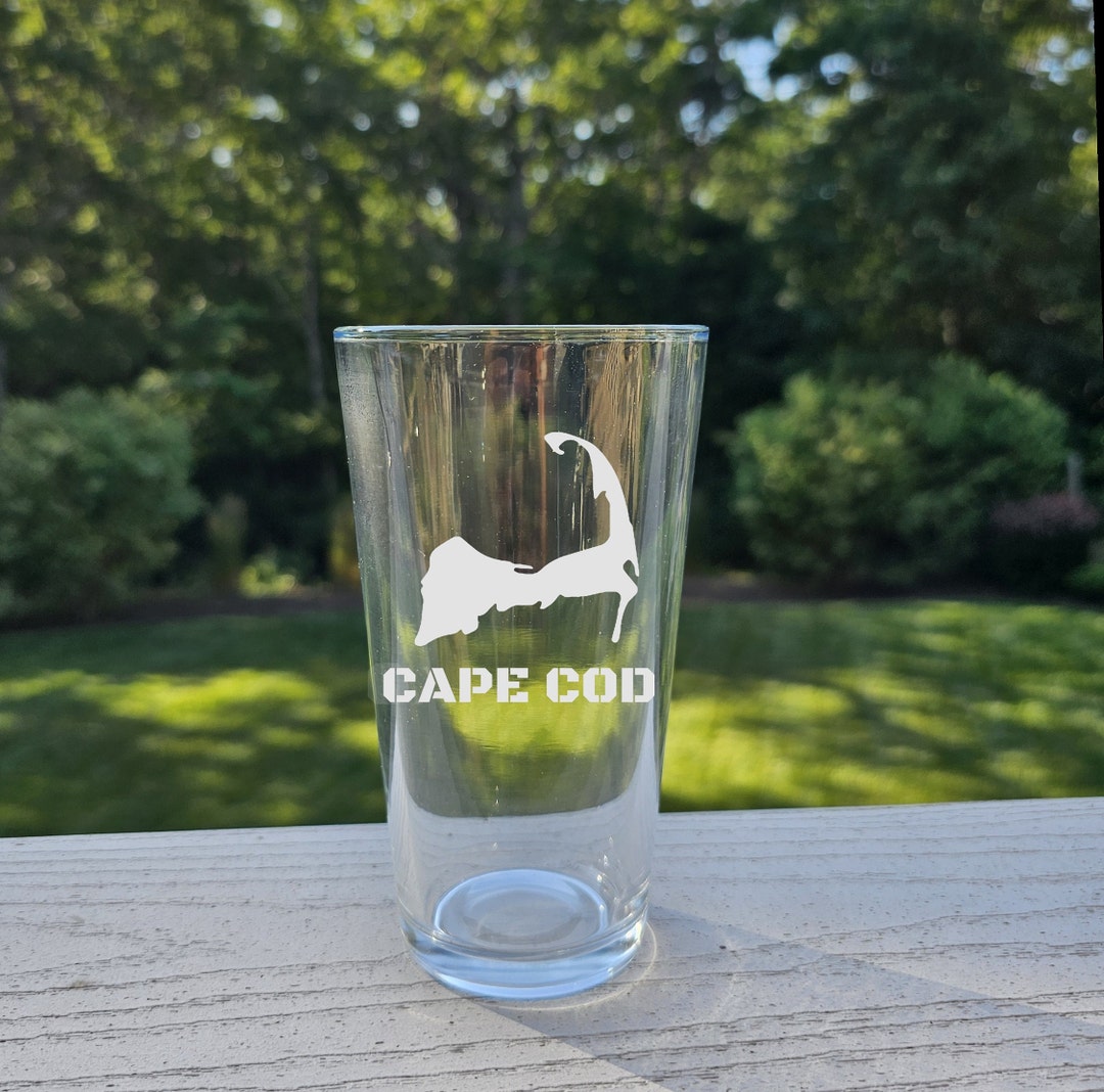 Laser Engraved Cape Cod Beer Pint Glass - Beach House Decor - Etsy