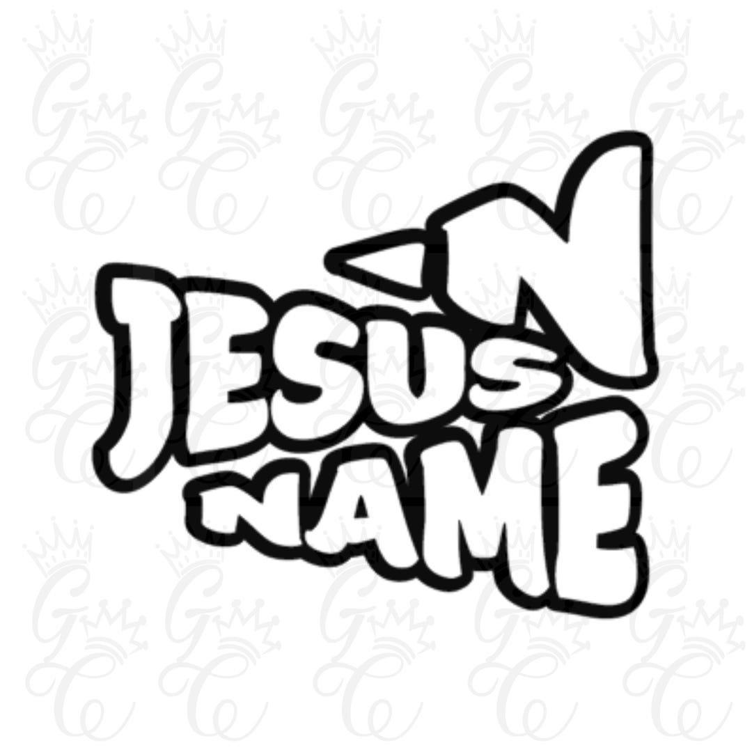 In Jesus Name SVG Decal Christian Vinyl Shirt Design Scripture Svg Png ...