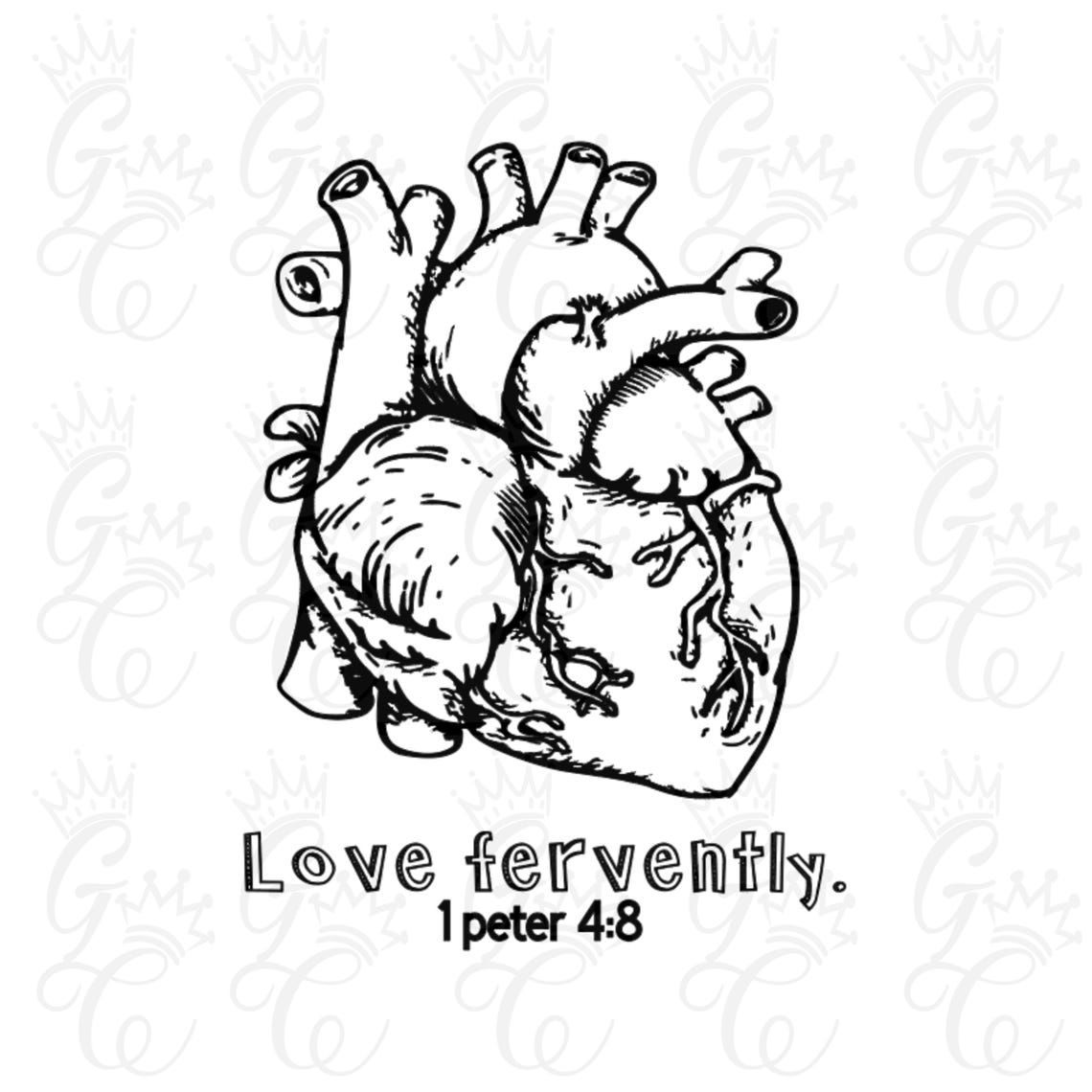 Love Fervently SVG Christian Vinyl Shirt Design Scripture Svg Christian ...