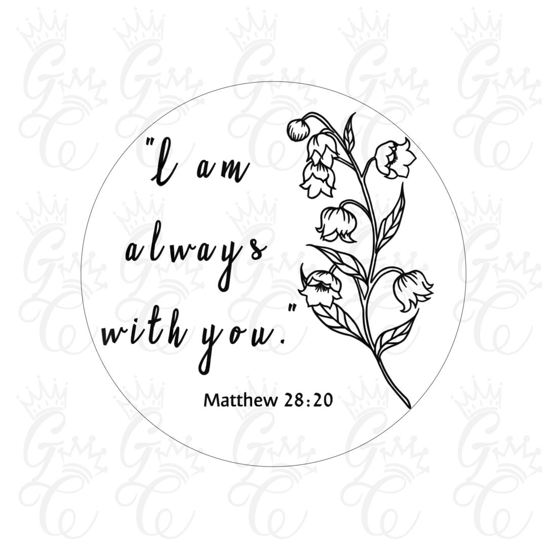 God is With Me SVG Decal Christian Vinyl Shirt Design Lily Flower ...