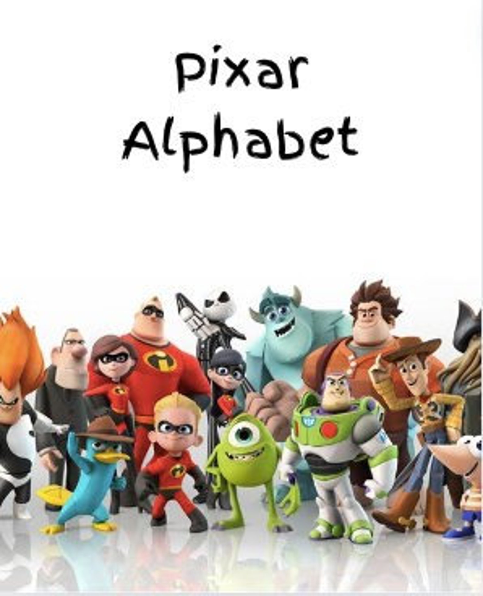 Pixar Alphabet Flashcards - Etsy