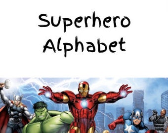 ABC Printable Flash Cards, Learning Toys, Superhero, Printable Alphabet ...