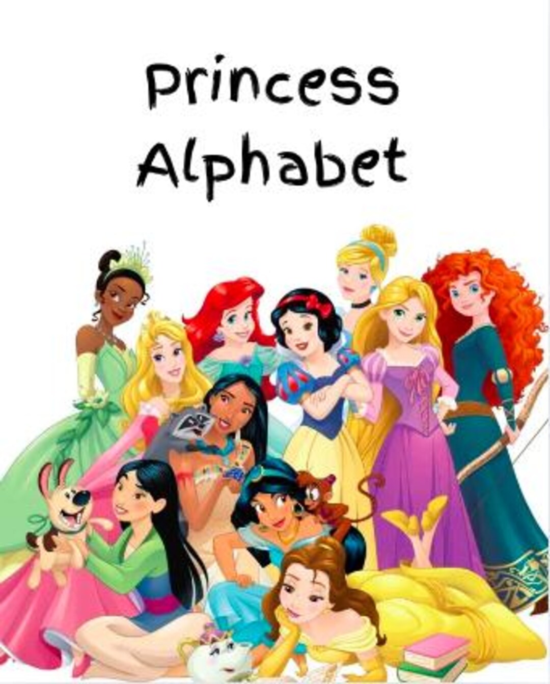 Princess Alphabet Flashcards - Etsy