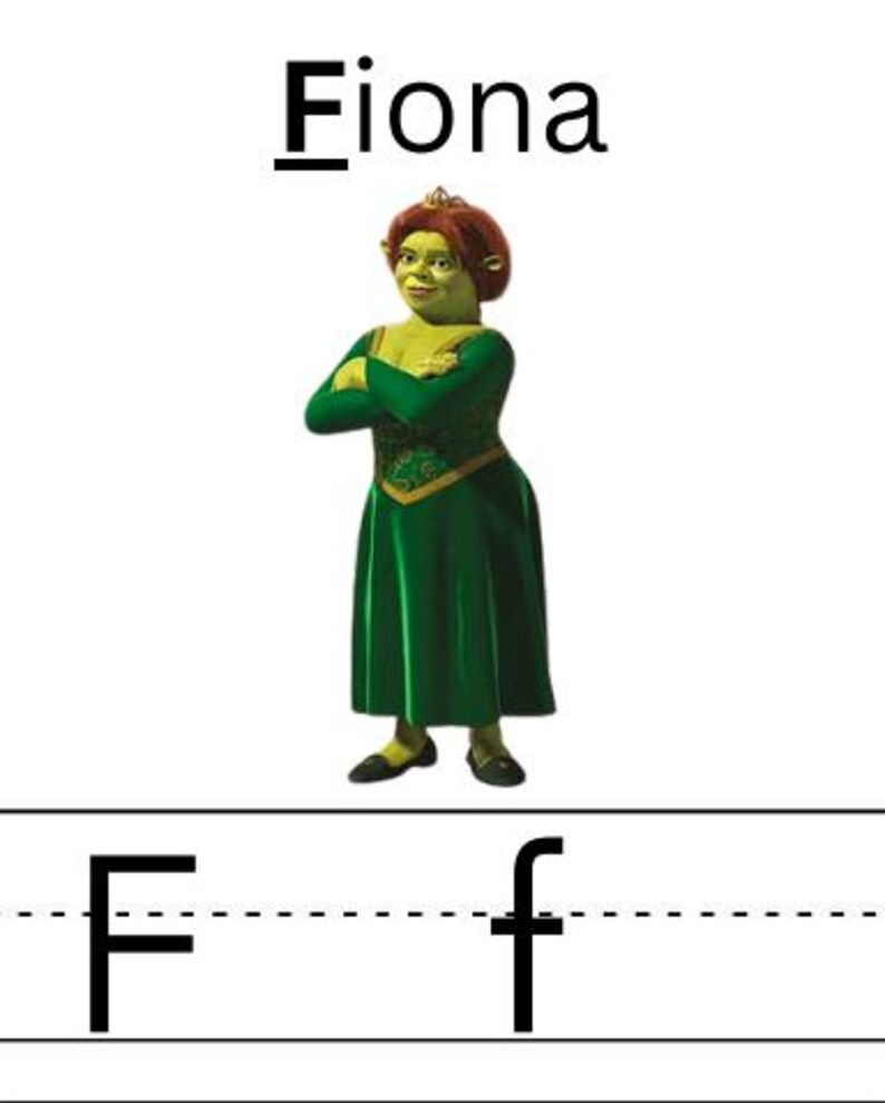 Princess Alphabet Flashcards - Etsy