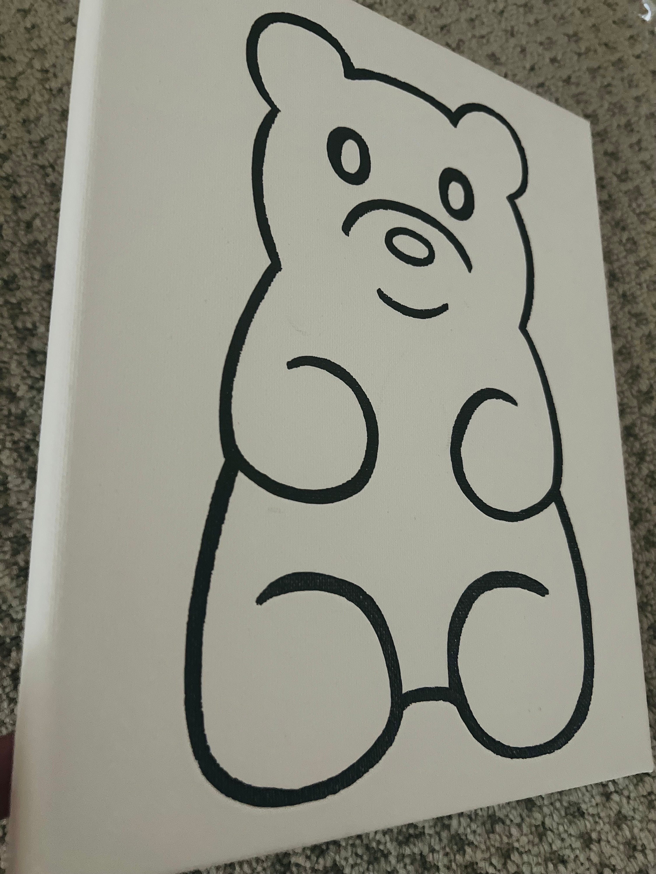 Pre Drawn Gummy Bear Canvas DIY Gummy Bear Canvas Family Art Project ...