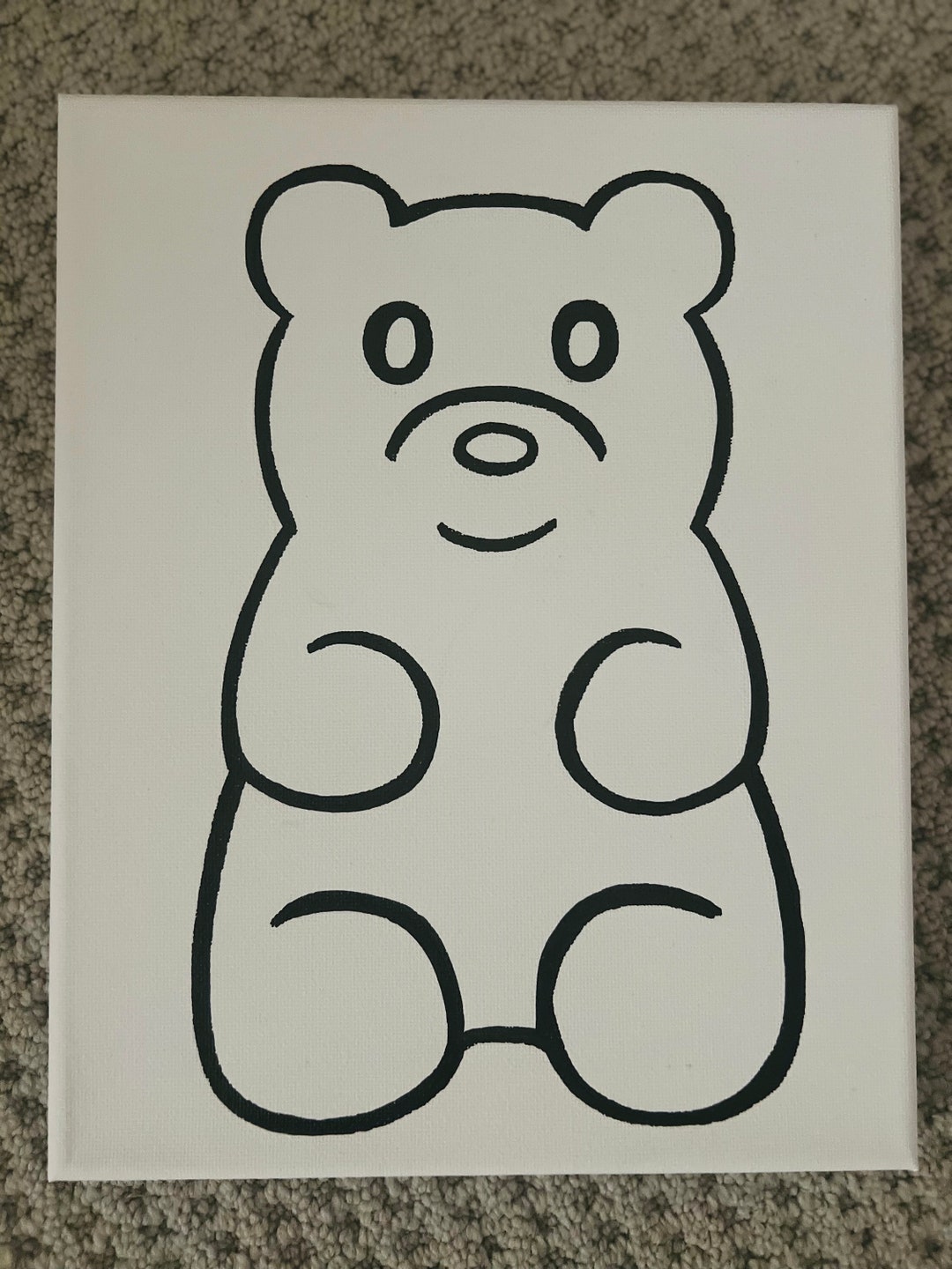 Pre Drawn Gummy Bear Canvas DIY Gummy Bear Canvas Family Art Project ...