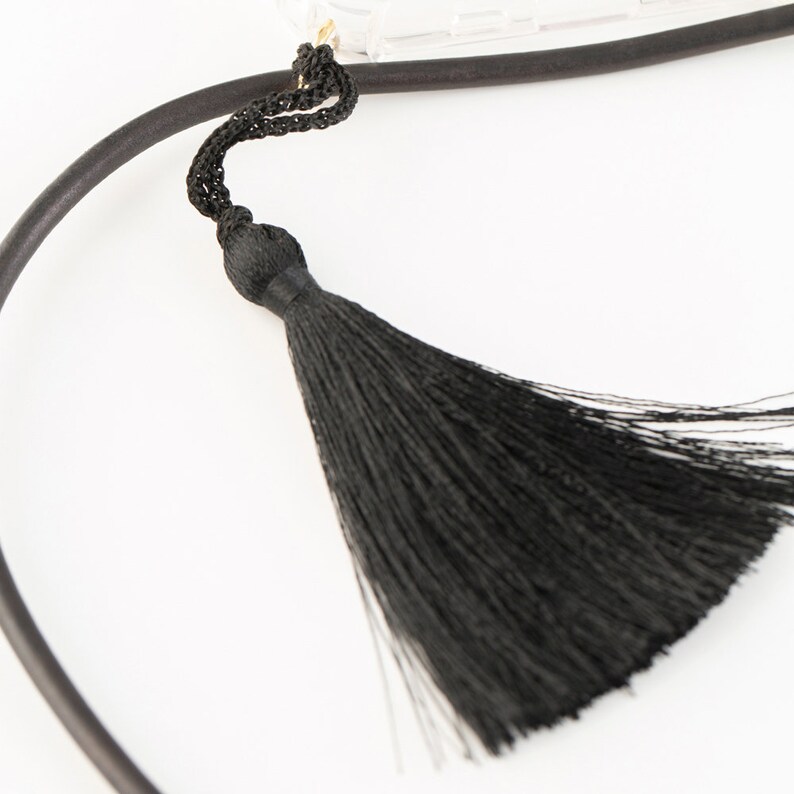 Beige Leather Phone Necklace – Custom Crossbody Strap With Chain, Fixed ...