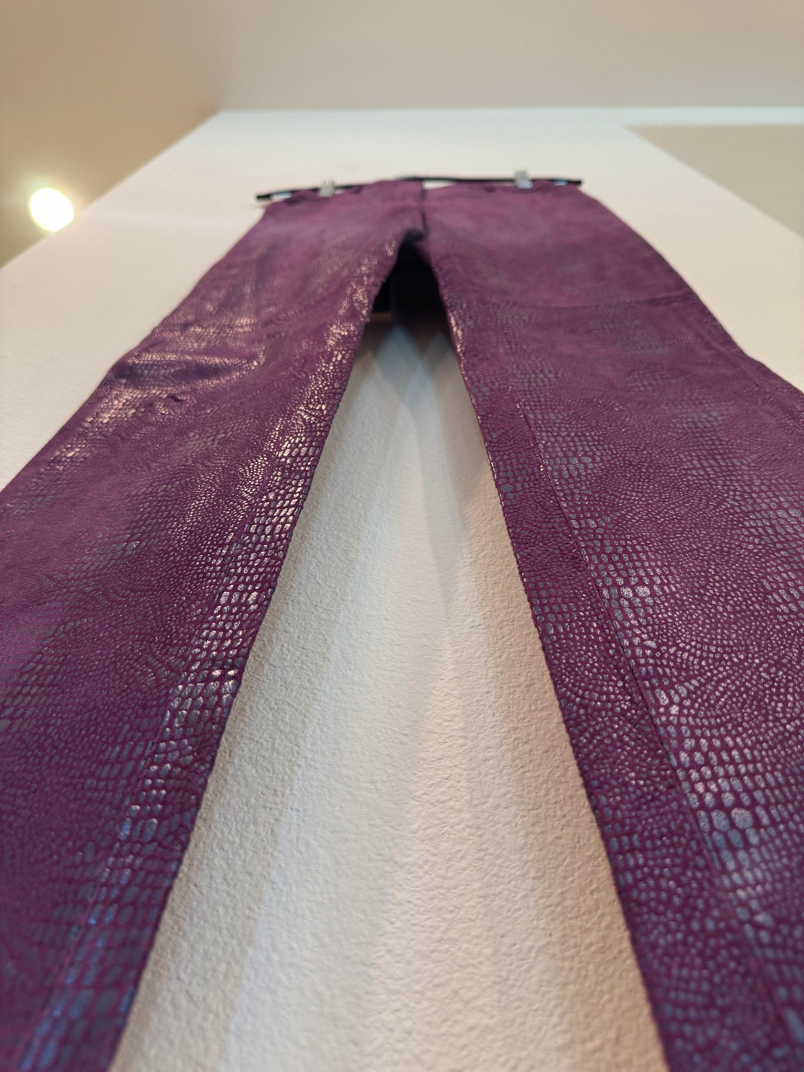 Vintage Bebe Purple Snake Skin Leather Pants - Etsy