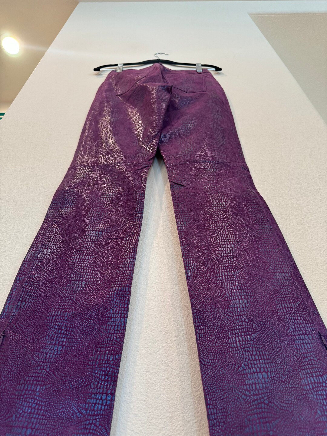 Vintage Bebe Purple Snake Skin Leather Pants - Etsy