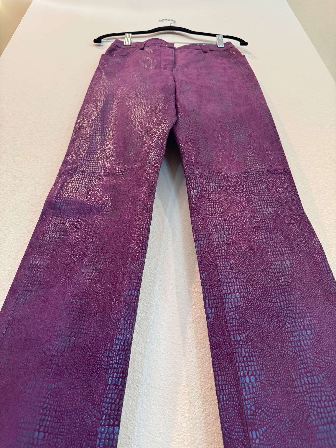 Vintage Bebe Purple Snake Skin Leather Pants - Etsy