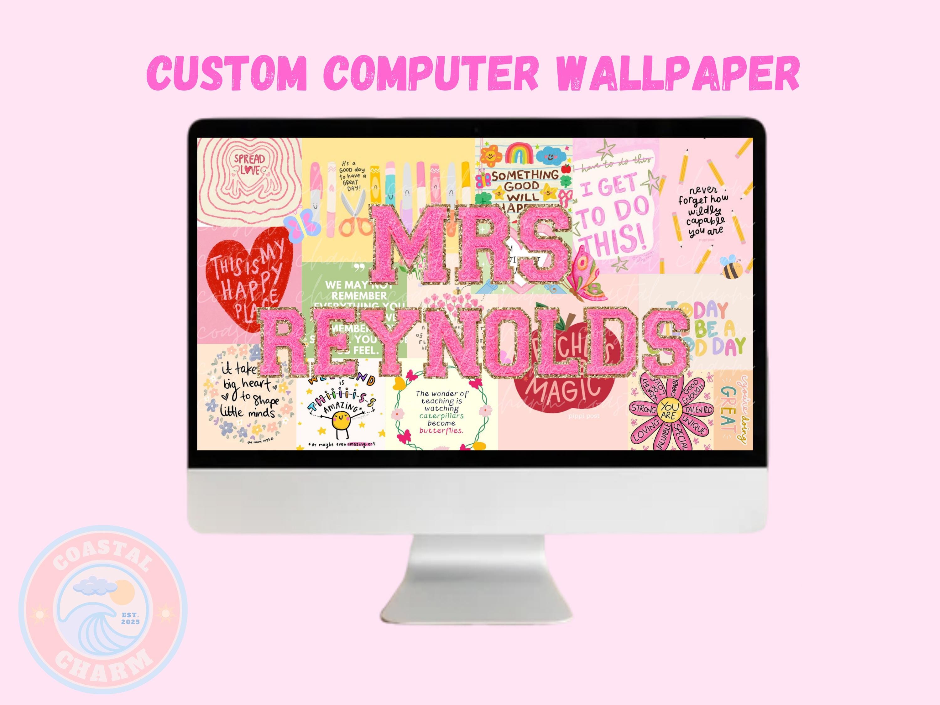 Teacher, Teacher Wallpaper, Pink, Teacher Gift, Teacher Laptop ...