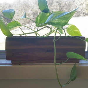 Rustic Handmade Wood Skinny Windowsill Planter Box. Free Postage and ...