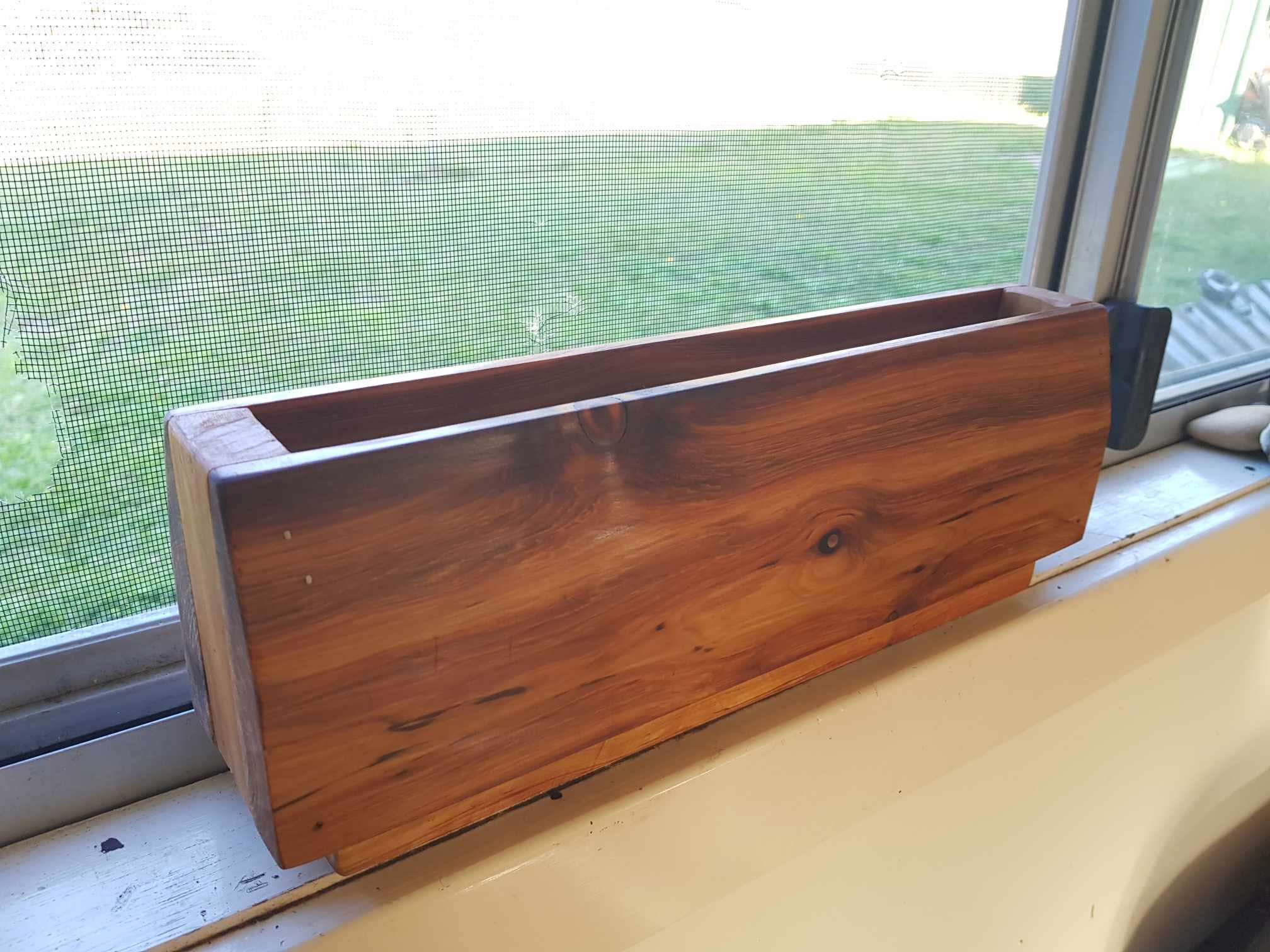 Rustic Handmade Wood Skinny Windowsill Planter Box. Free Postage and ...