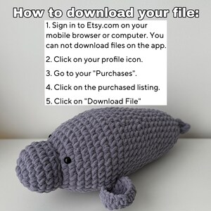 Realistic Manatee Crochet Pattern, Manatee Amigurumi Pattern in English ...