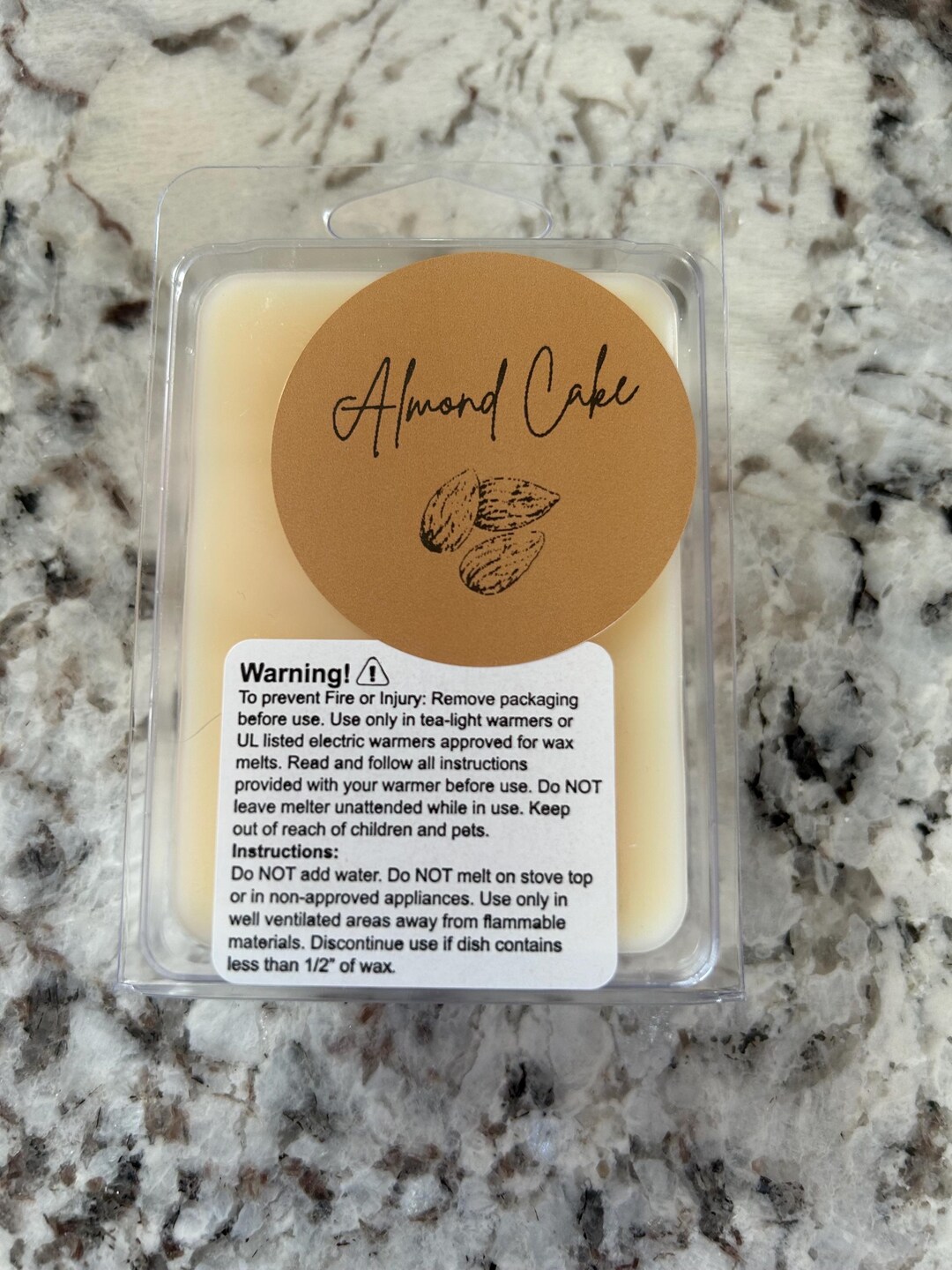 Almond Cake Soy Wax Melt Cubes - 6-pack Clamshell Wax Melt Cubes ...