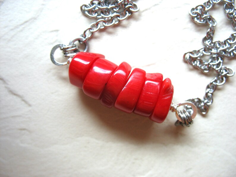 Red Coral Necklace Red Coral Strand Gemstone Necklace - Etsy