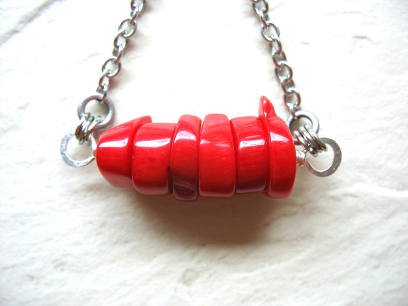 Red Coral Necklace Red Coral Strand Gemstone Necklace - Etsy
