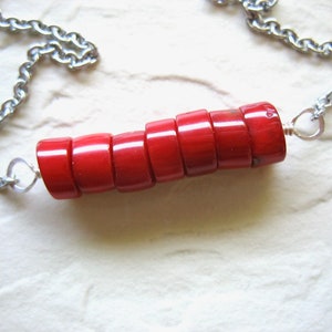 Red Coral Necklace Red Coral Strand Gemstone Necklace | Etsy