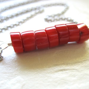 Red Coral Necklace Red Coral Strand Gemstone Necklace | Etsy