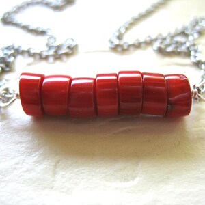 Red Coral Necklace Red Coral Strand Gemstone Necklace | Etsy