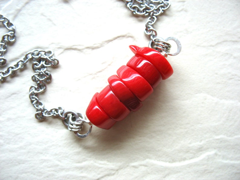 Red Coral Necklace Red Coral Strand Gemstone Necklace - Etsy