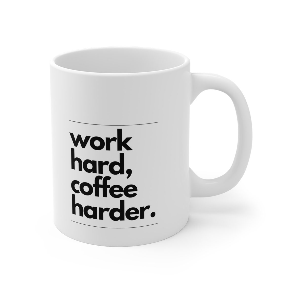 Gift for Coworker/office Coffee Mug: Work Hard, Coffee Harder - Etsy