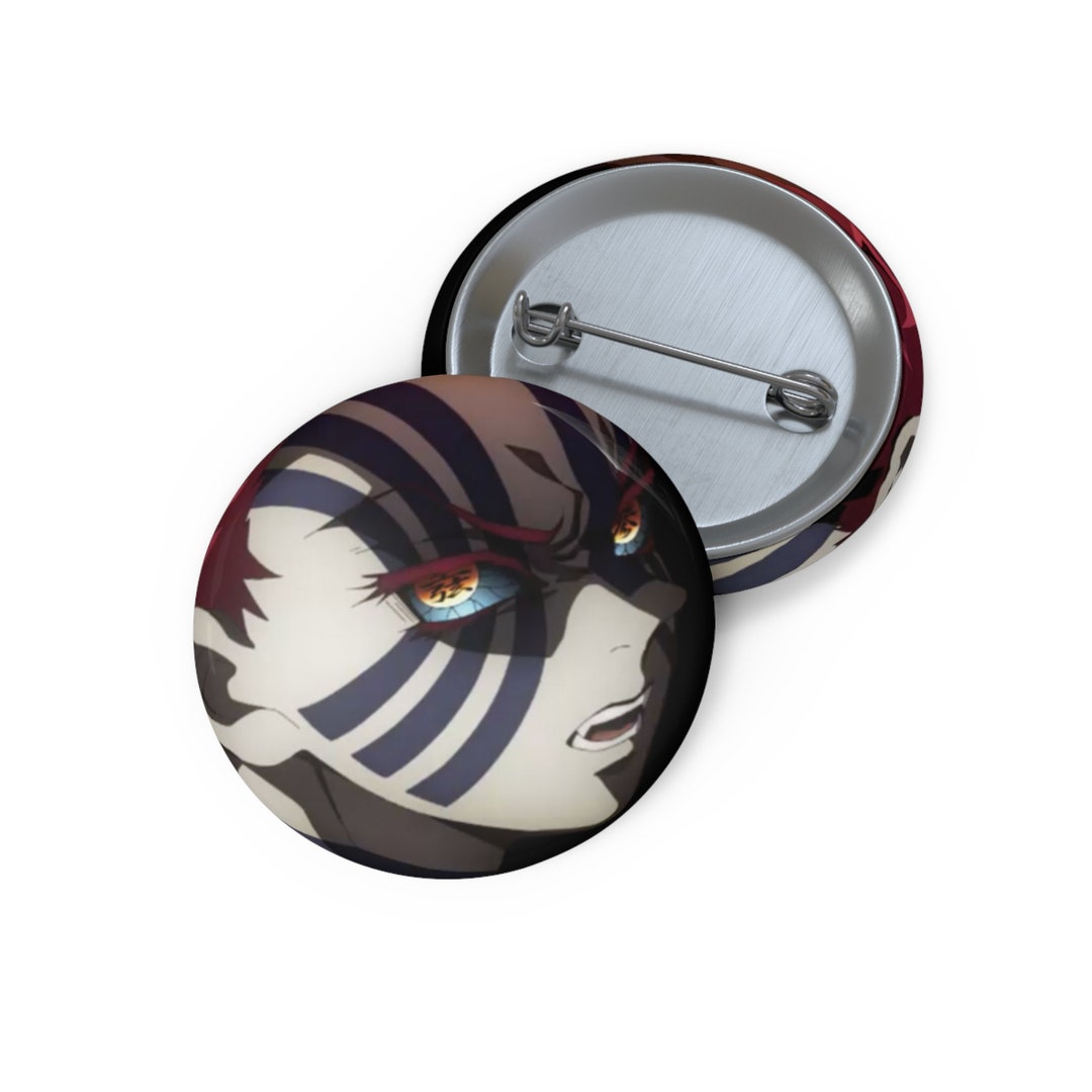 Akaza Demon Slayer Manga Webtoon Anime Pin Buttons Custom Pin Buttons ...