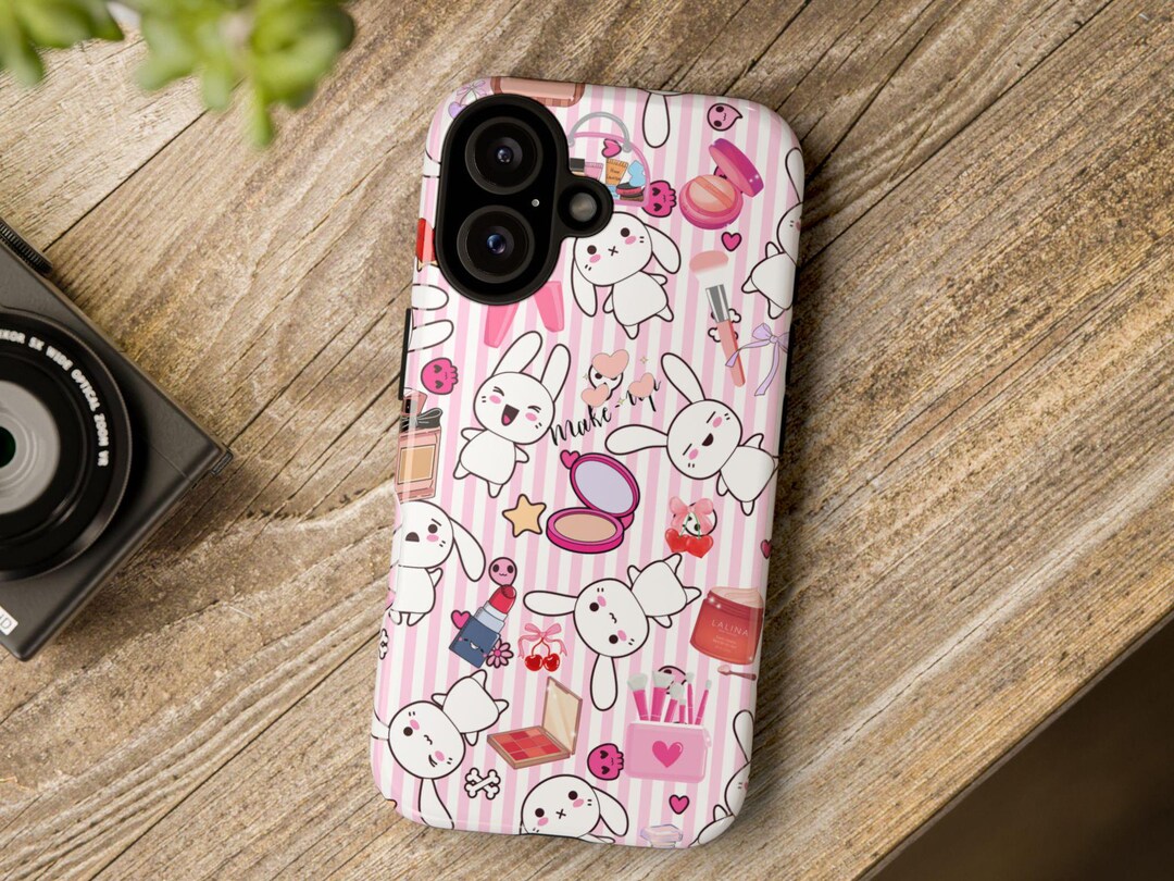 Cute Kawaii Make up Phone Case for iPhone 16 15 14 13 12 Plus Pro Max ...