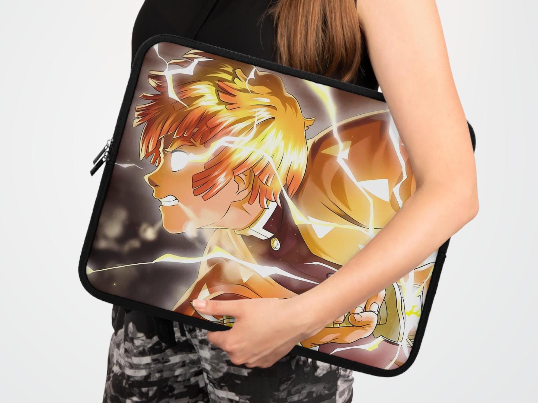 Zenitsu Agatsuma Demon Slayer Kimetsu No Yaiba Manga Laptop Sleeve ...
