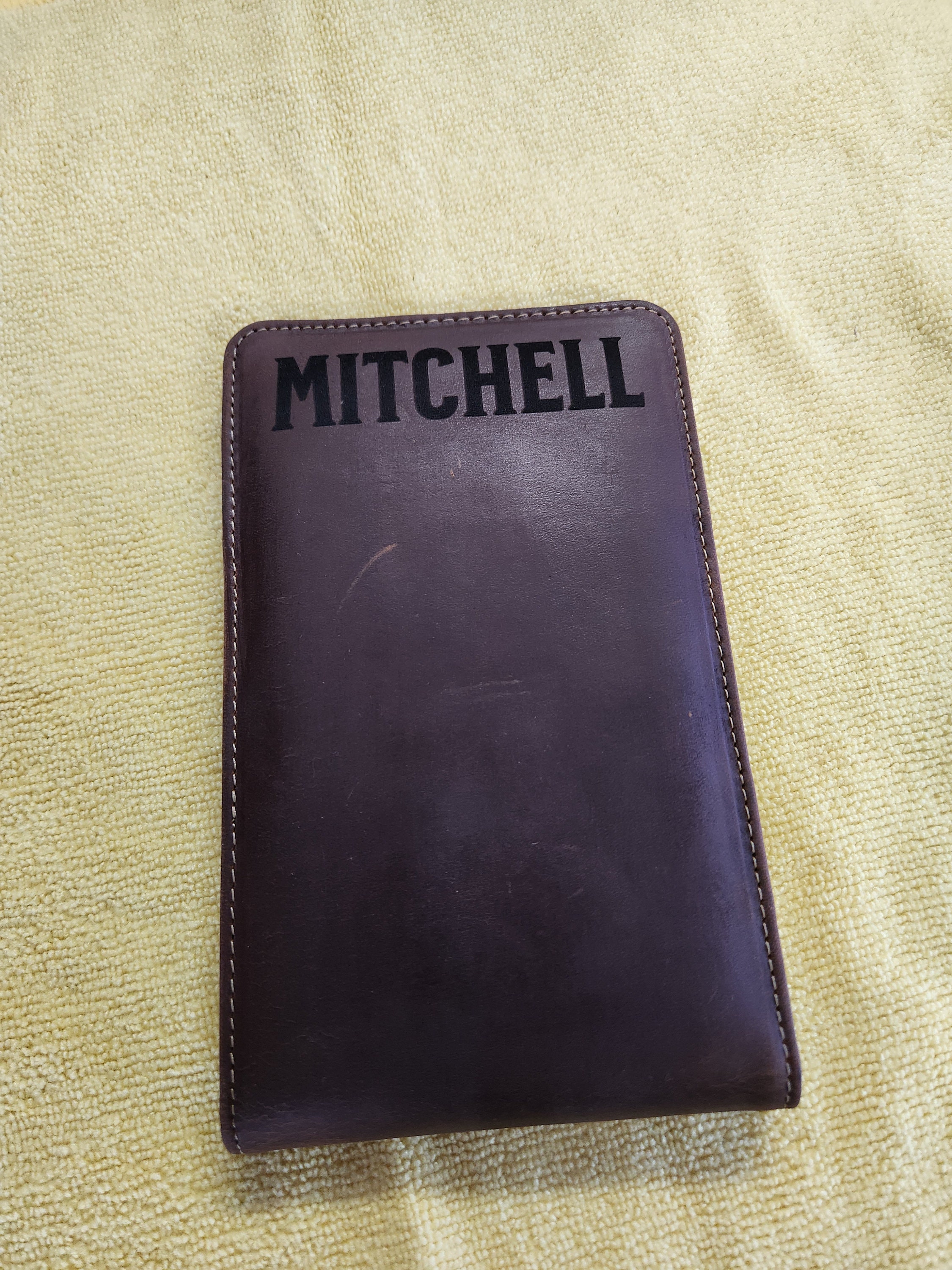 Golf Scorecard & Yardage Book Holder Custom Golf Gift Genuine Premium ...