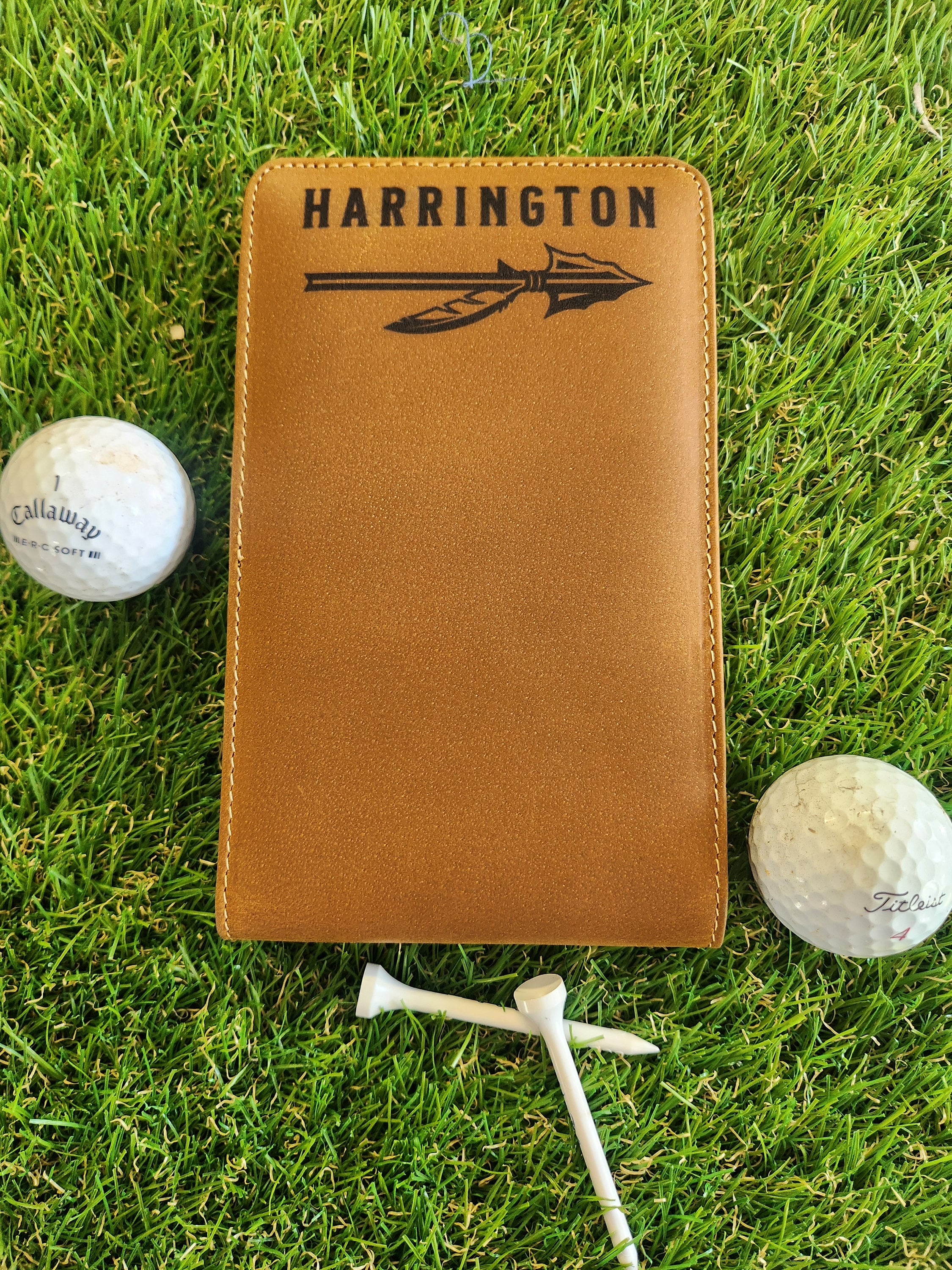 Golf Scorecard and Yardage Book Holder Personalized Custom Golf Gift ...