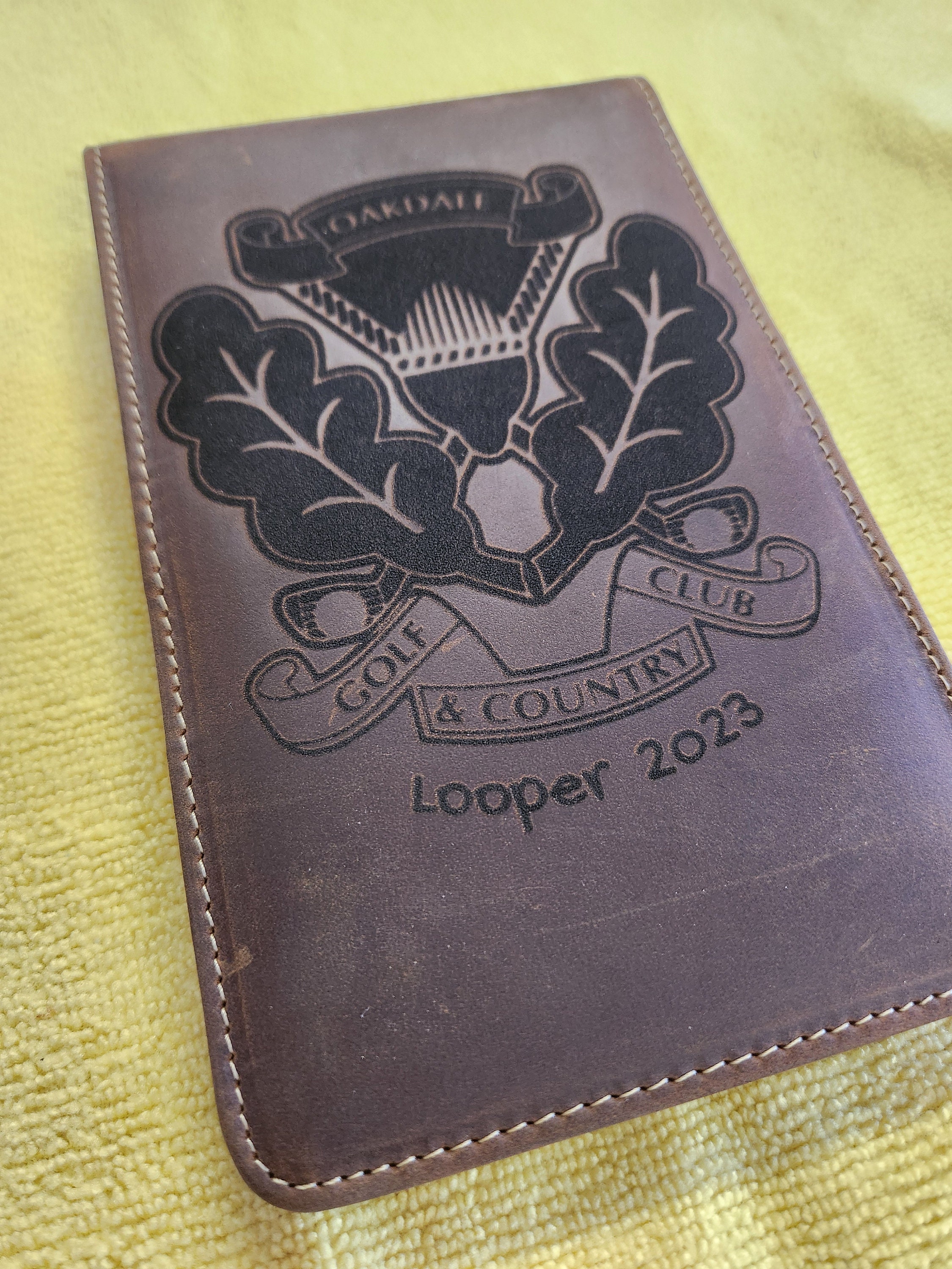 Personalized Golf Scorecard and Yardage Book Holder Custom Golf Gift ...