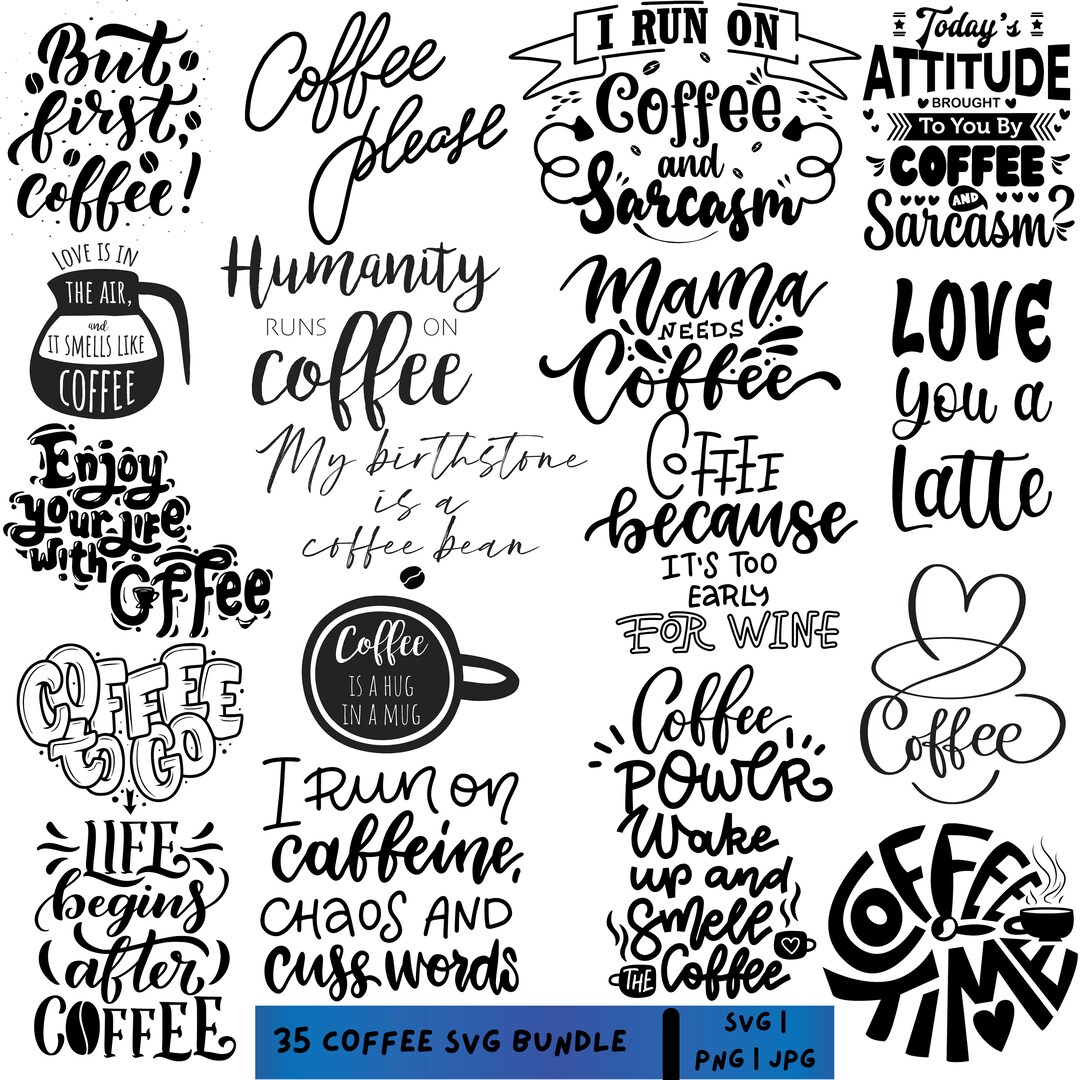 Coffee SVG Bundle - Etsy
