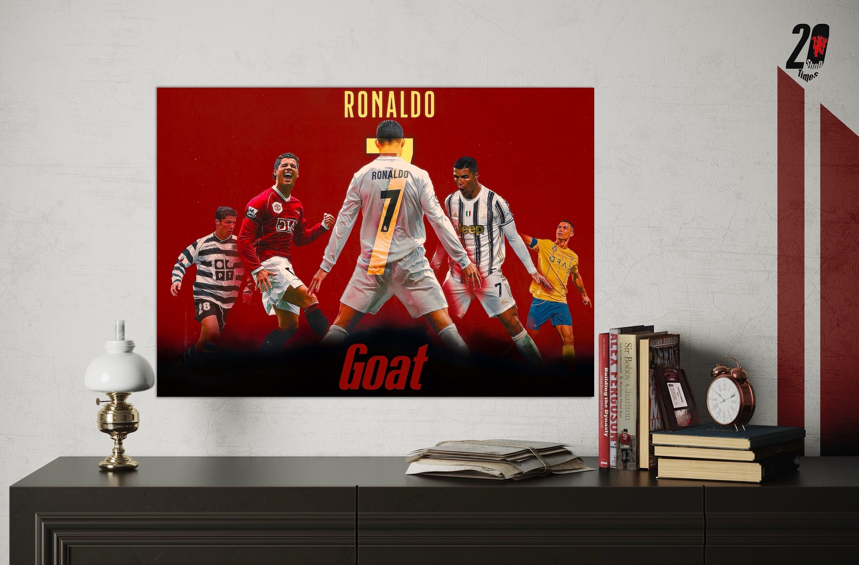 Printable Ronaldo Goat Poster A3, Real Madrid Man United Sporting Etc ...