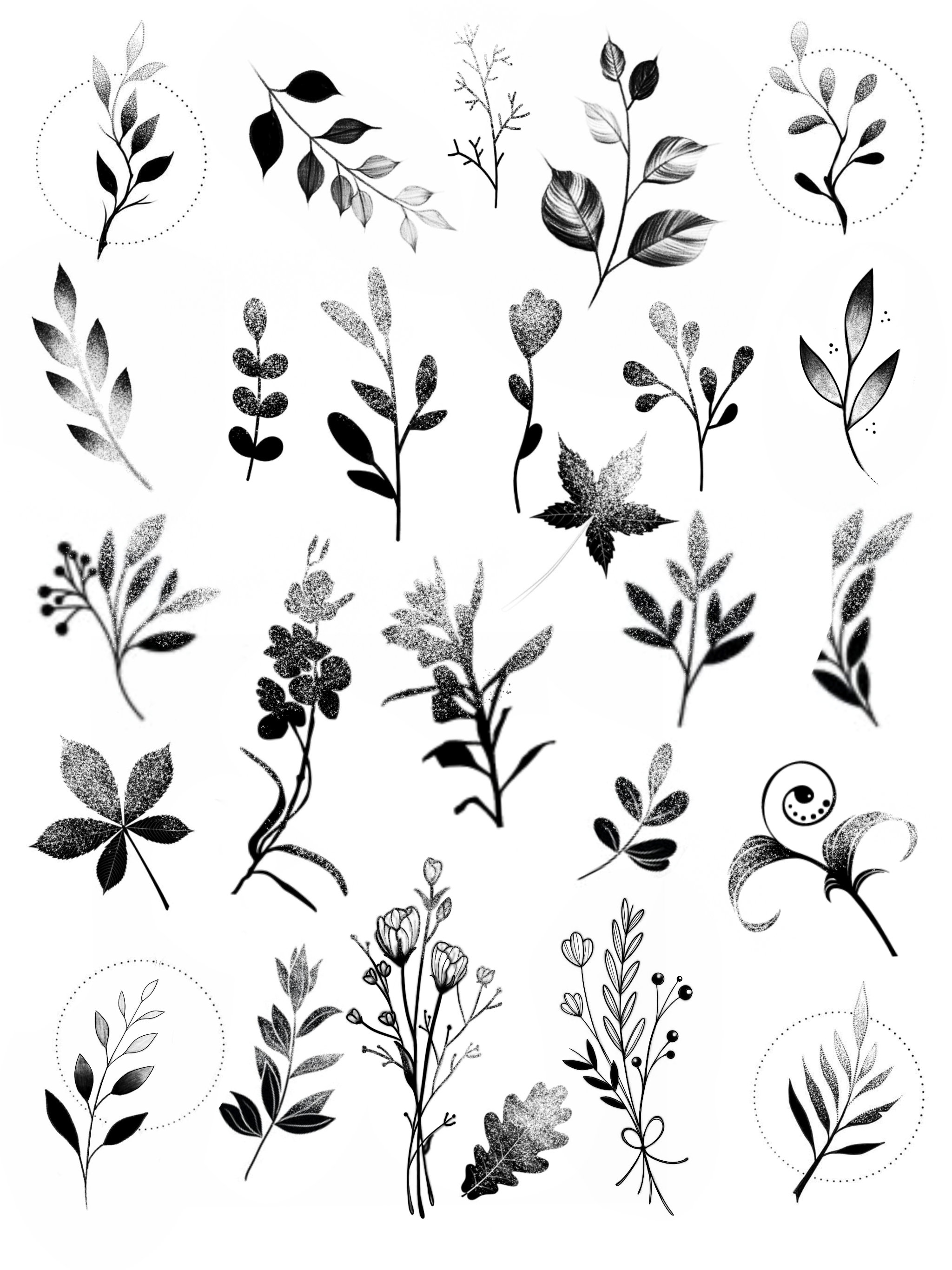 26 High-quality Tattoo Flash Designs - Stencil Ready Digital Downloads ...