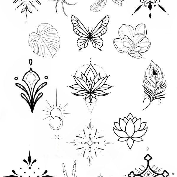 Tattoo Stencils Ready to Use - Etsy