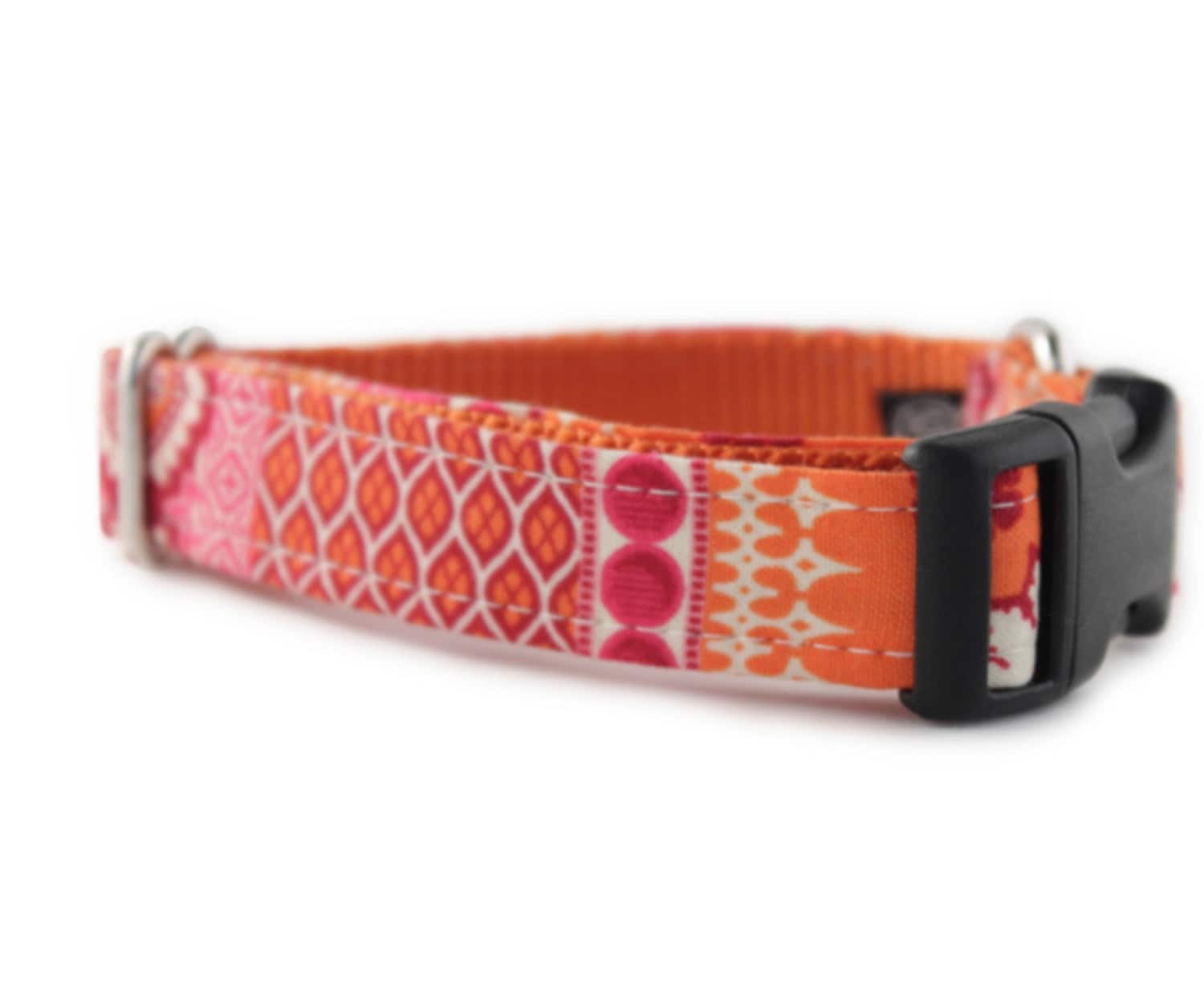 Orange Floral Dog Collar – Designer Fabric, Adjustable Fit - Etsy