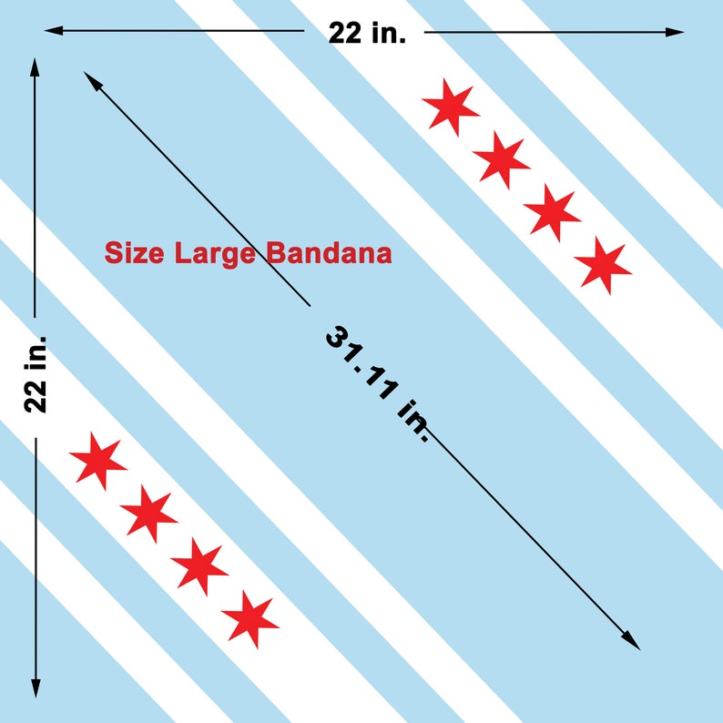 Chicago Flag Dog Bandana - Dog Scarf - Etsy