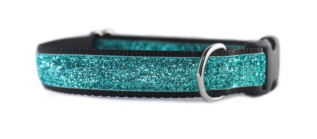 Turquoise Glitter Sparkly Dog Collar - Etsy