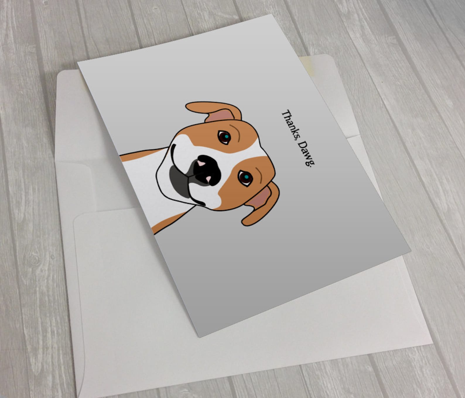 Thanks Dawg Greeting Card Thank You Card Dog Thank You | Etsy