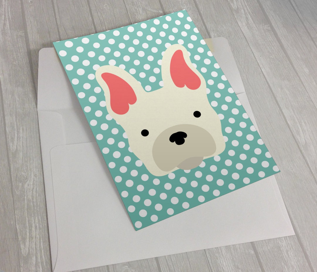 Dog Greeting Card - French Bulldog Greeting Card - Card for Dog Lovers ...