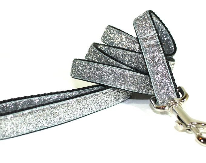 Silver Metallic Dog Leash - Celebri-pup Silver Glitter Dog Leash From ...