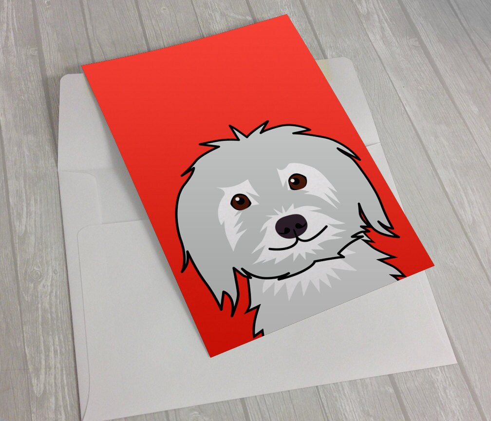 Dog Greeting Card White Dog Greeting Card Card for dog | Etsy