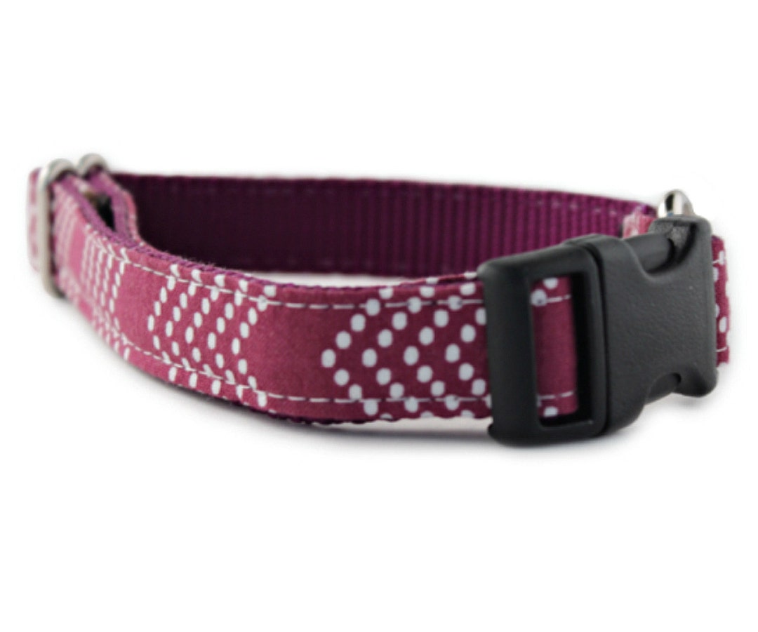 Purple Chevron Dog Collar - Raspberry Splash Chevron Dog Collar ...